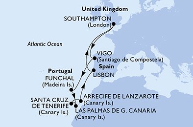 MSC Virtuosa itinerarios | MSC Cruceros